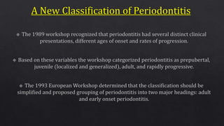 2017 WORLD WORKSHOP - A new classification scheme for periodontal and ...