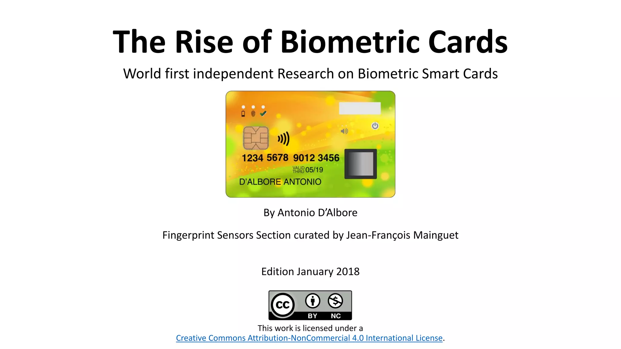 The Rise of Biometric Cards - Edition January 2018 | PDF