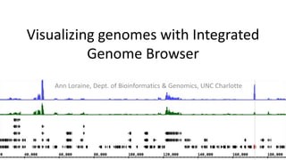 Visualize genomes with Integrated Genome Browser | PPT