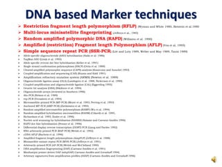 2018 02-14 dna markers introduction | PPTX