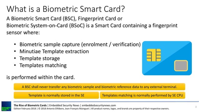 The Rise of Biometric Cards - Edition February 2018 | PPT