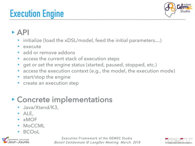 Execution Framework of the GEMOC Studio | PDF
