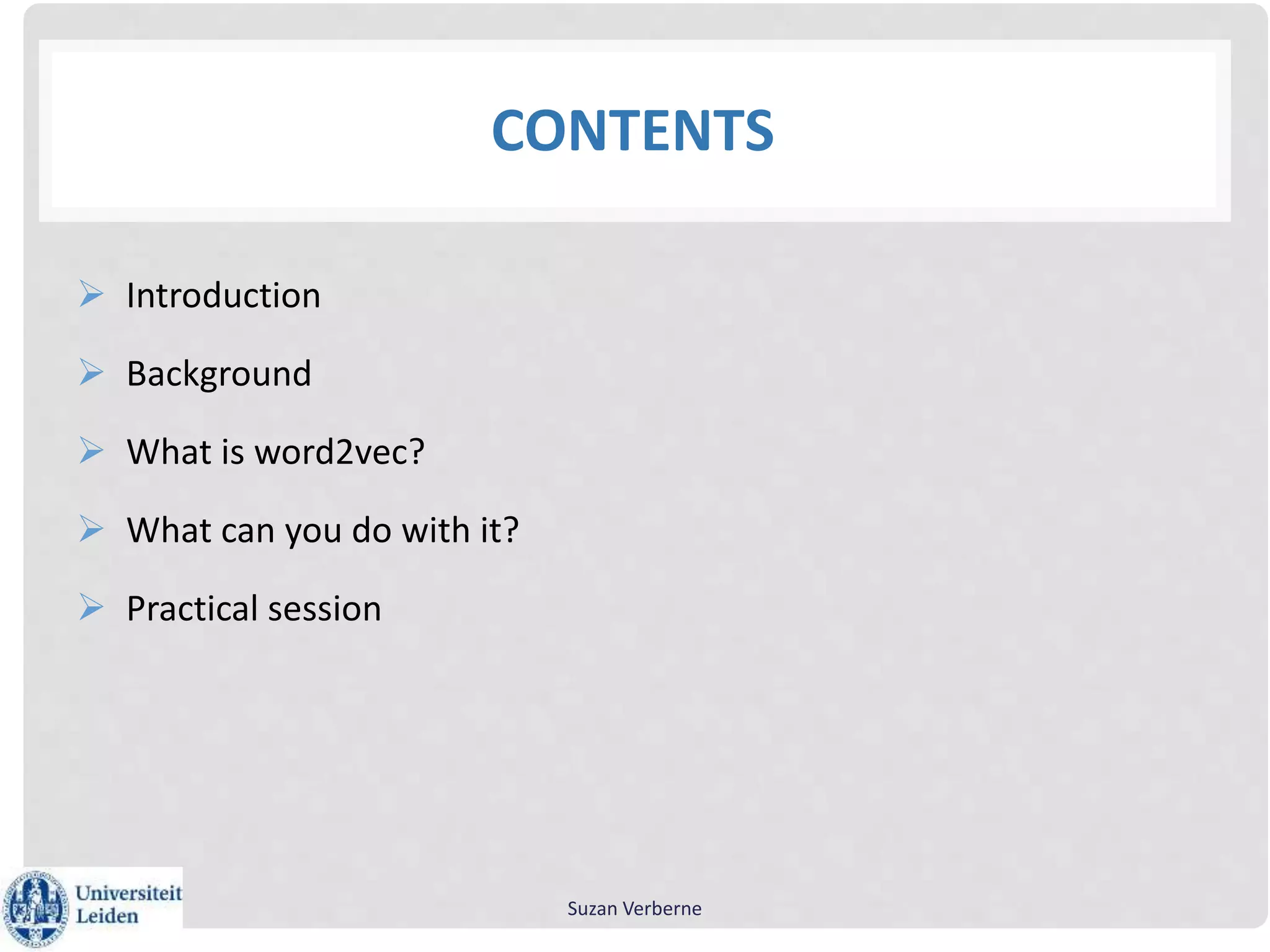 Tutorial on word2vec | PPTX