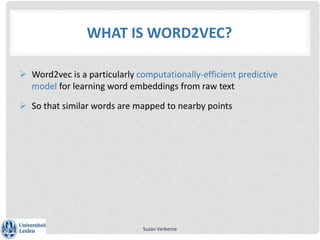 Tutorial on word2vec | PPTX