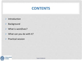 Tutorial on word2vec | PPTX