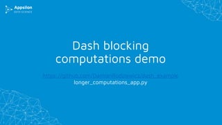 Tech Talk - Overview of Dash framework for building dashboards | PPT