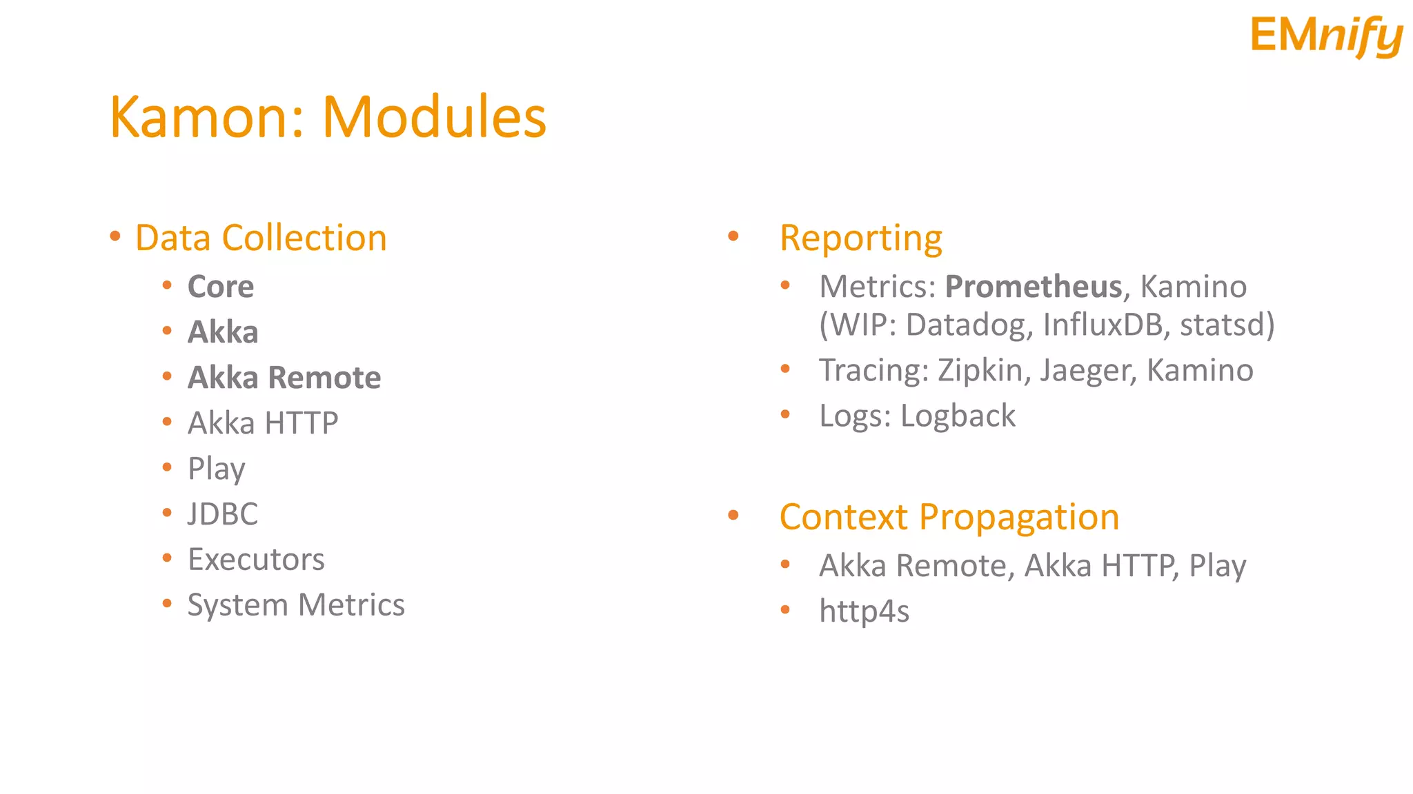 Monitoring Akka with Kamon 1.0 | PPT