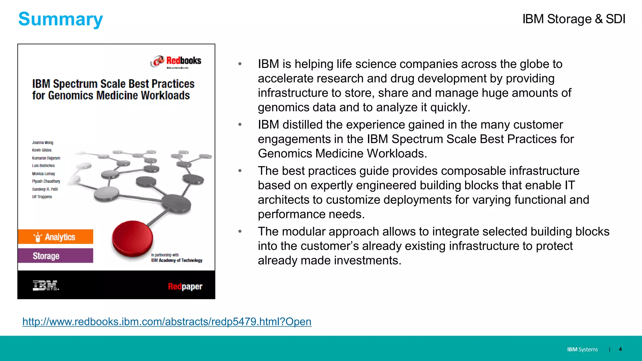Ibm Spectrum Scale Best Practices For Genomics Medicine Workloads Ppt