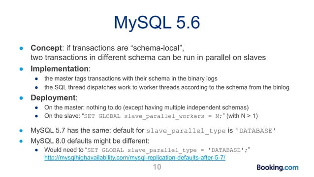 The Full MySQL and MariaDB Parallel Replication Tutorial | PPT