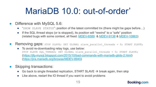 The Full MySQL and MariaDB Parallel Replication Tutorial | PPT