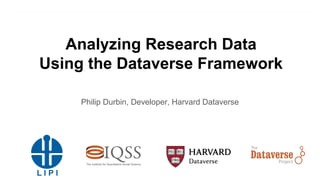 Analyzing Research Data Using the Dataverse Framework | PDF | Databases ...