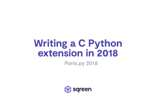 Writing a Python C extension | PDF