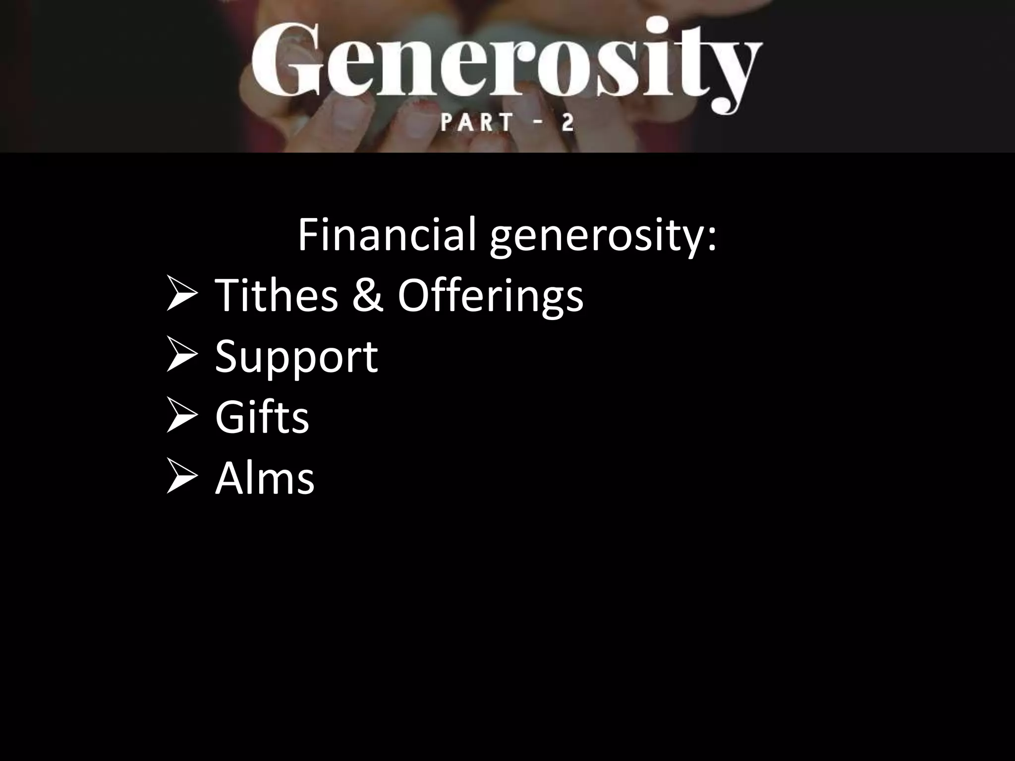 Part-2 : Generosity | PPTX