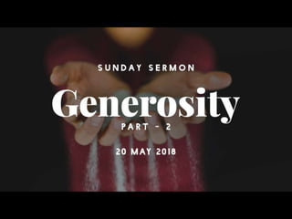 Part-2 : Generosity | PPTX