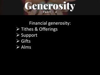 Part-2 : Generosity | PPTX