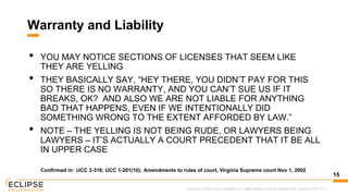 OSS licenses and the Eclipse Public License | PPTX