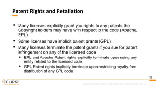 OSS licenses and the Eclipse Public License | PPTX