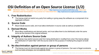 OSS licenses and the Eclipse Public License | PPTX