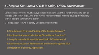5 Things to Know about FPGAs in Safety-Critical Environments | PDF