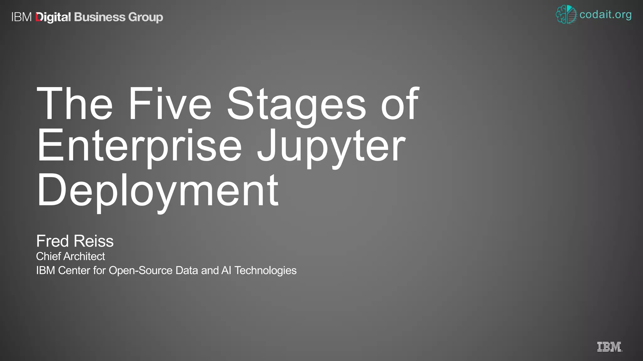 Five Stages of Enterprise Jupyter Deployment | PPT