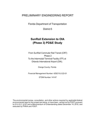 SunRail Extension to OIA Preliminary Report | PDF