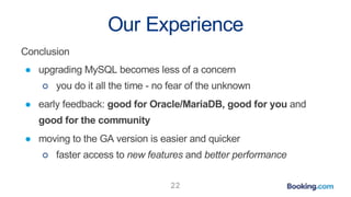 Experiences testing dev versions of MySQL and why it is good for you ...
