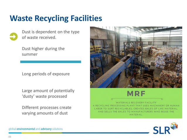Occupational Dust Monitoring at Material Recycling Facilities - Phoebe ...