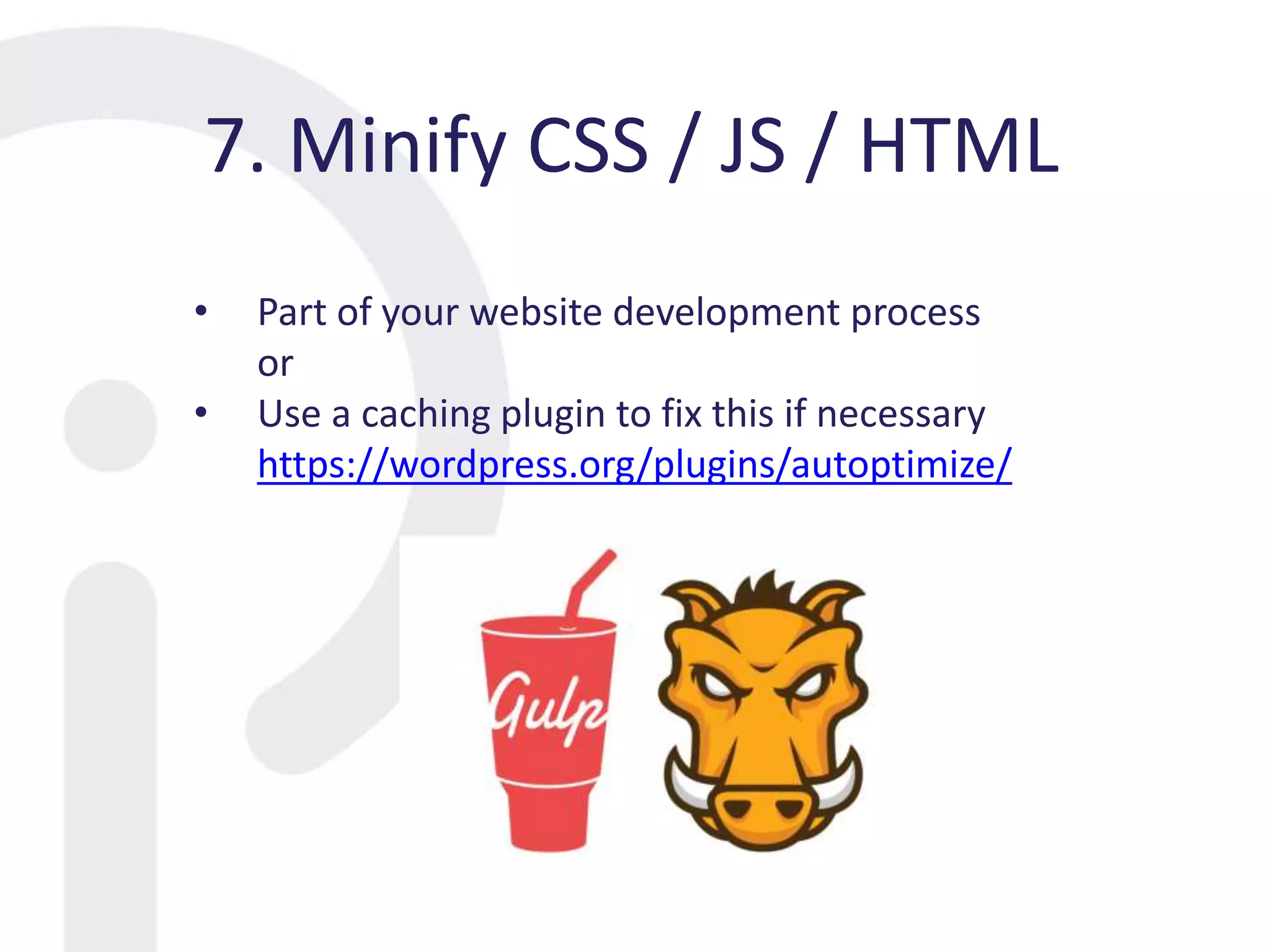 10 things to do to speed up your site | PPT