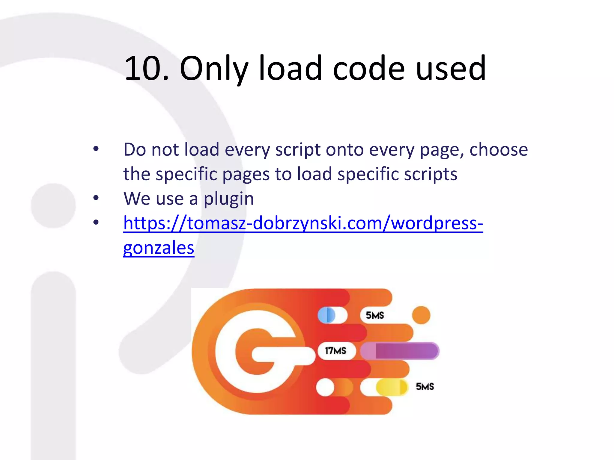 10 things to do to speed up your site | PPT
