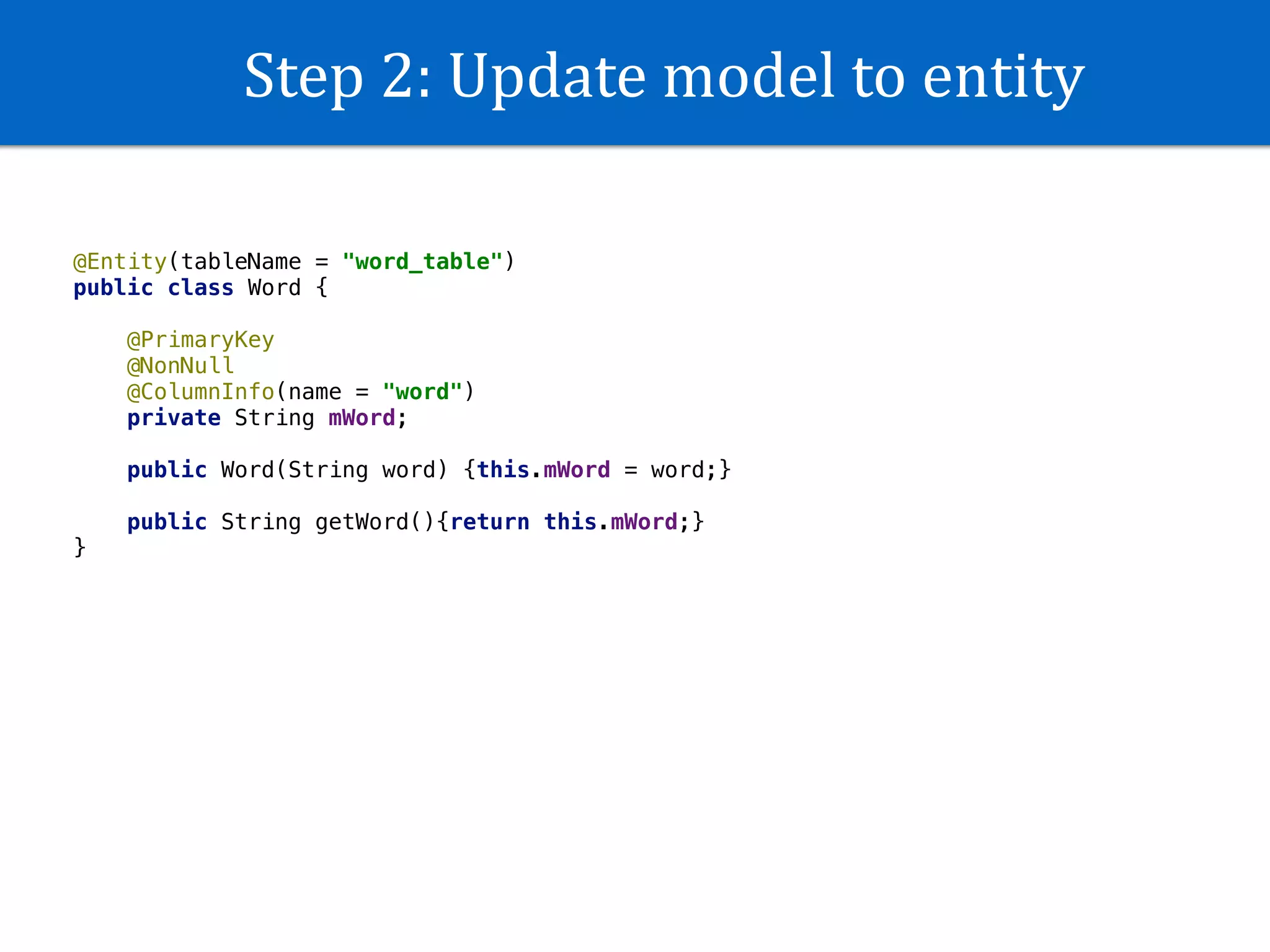 Android Jetpack: Room persistence library | PPT