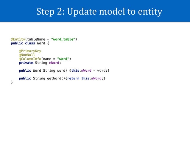 Android Jetpack: Room persistence library | PPT