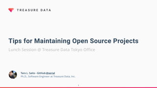 Tips For Maintaining OSS Projects | PPT