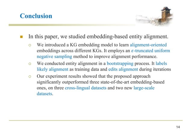 Bootstrapping Entity Alignment with Knowledge Graph Embedding | PPT ... Bootstrapping Entity Alignment with Knowledge Graph Embedding | PPT ...