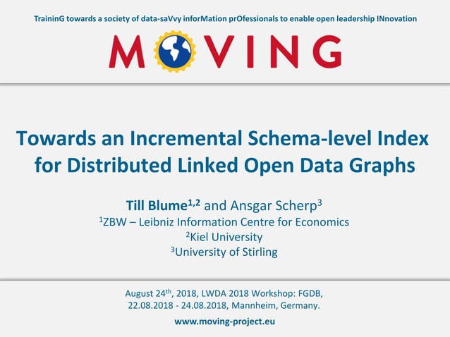 Towards an Incremental Schema-level Index for Distributed Linked Open Data Graphs | PPT