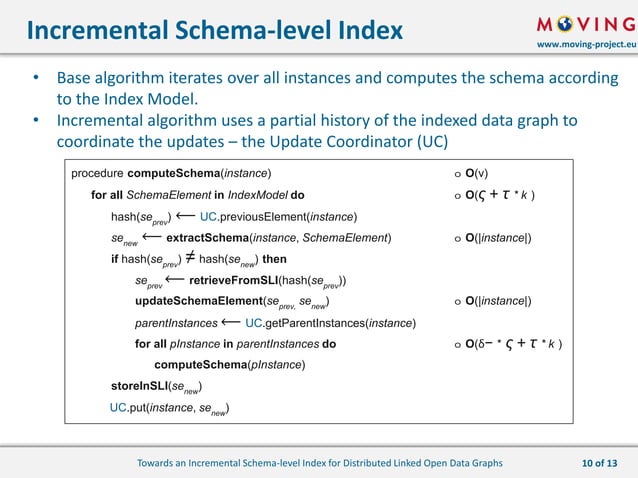 Towards an Incremental Schema-level Index for Distributed Linked Open Data Graphs | PPT