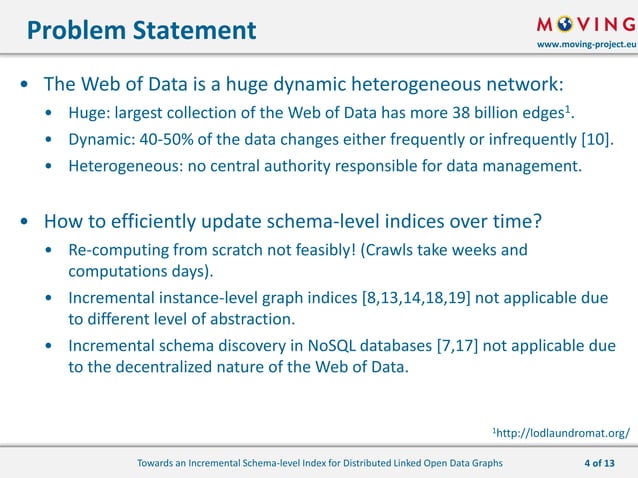 Towards an Incremental Schema-level Index for Distributed Linked Open Data Graphs | PPT