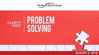 Clarity First - Problem Solving | PDF