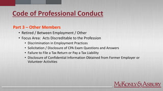 Professional Ethics for CPAs - What the Rules Say and How to Interpret ...