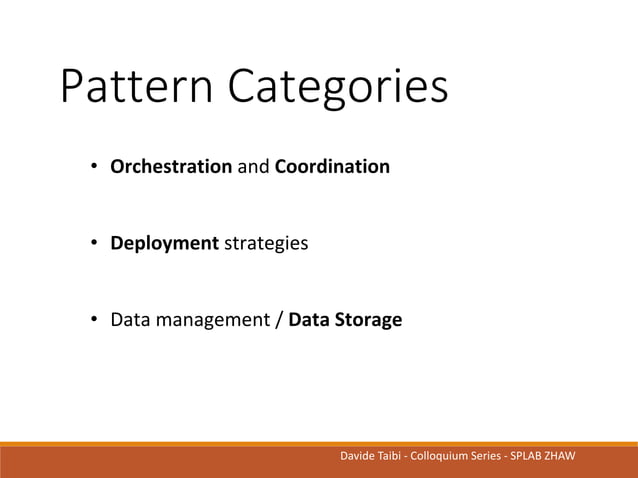 Microservices Patterns, Issues, Migration Processes | PPT