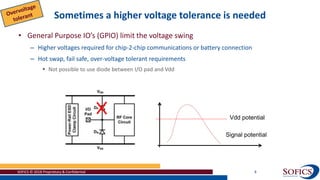 Developing robust, 5V tolerant analog I/O libraries for CMOS processes & FinFET technologies to ...