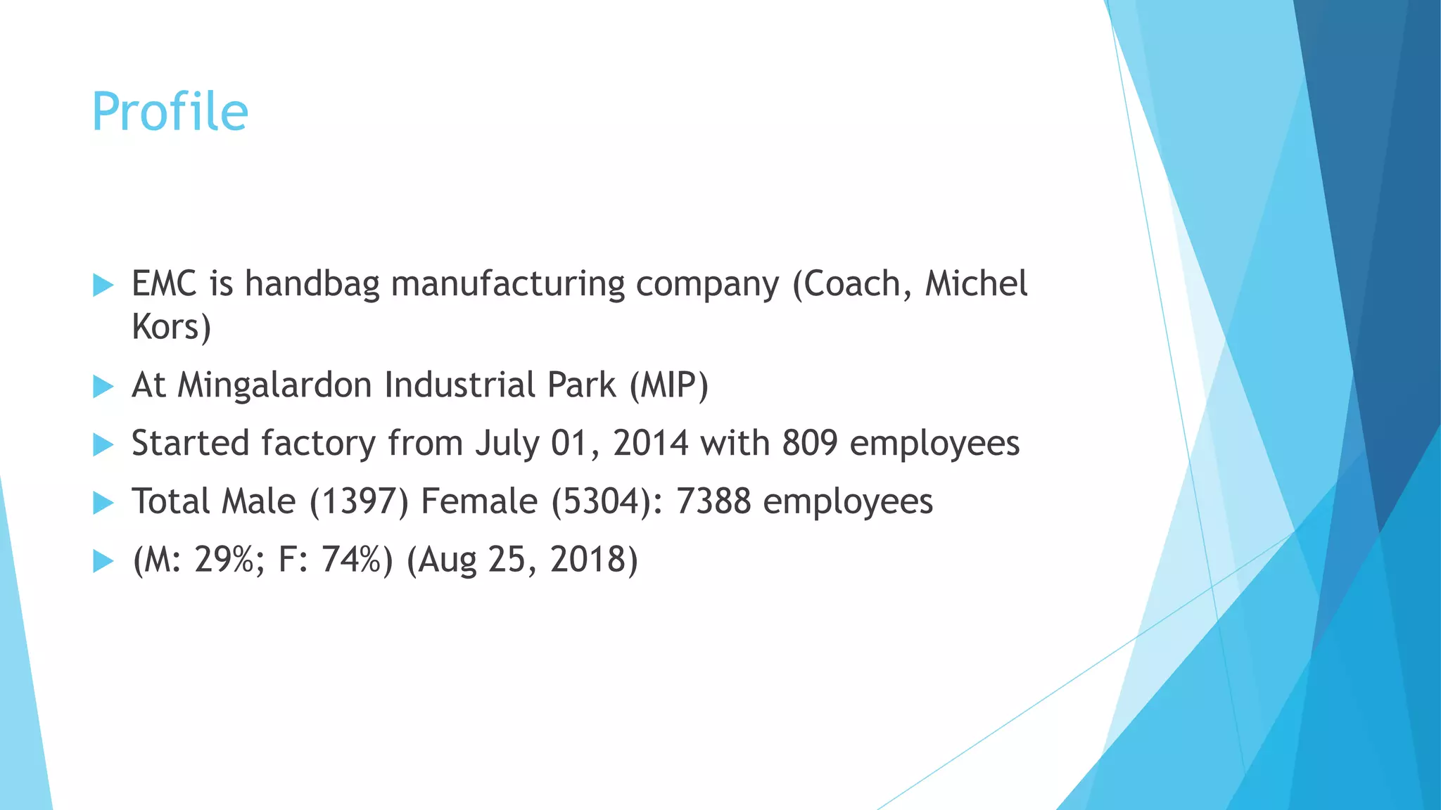 Labour Practice in EMC Manufacturing Limited | PPT