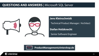 Intershop Commerce Management with Microsoft SQL Server | PPT