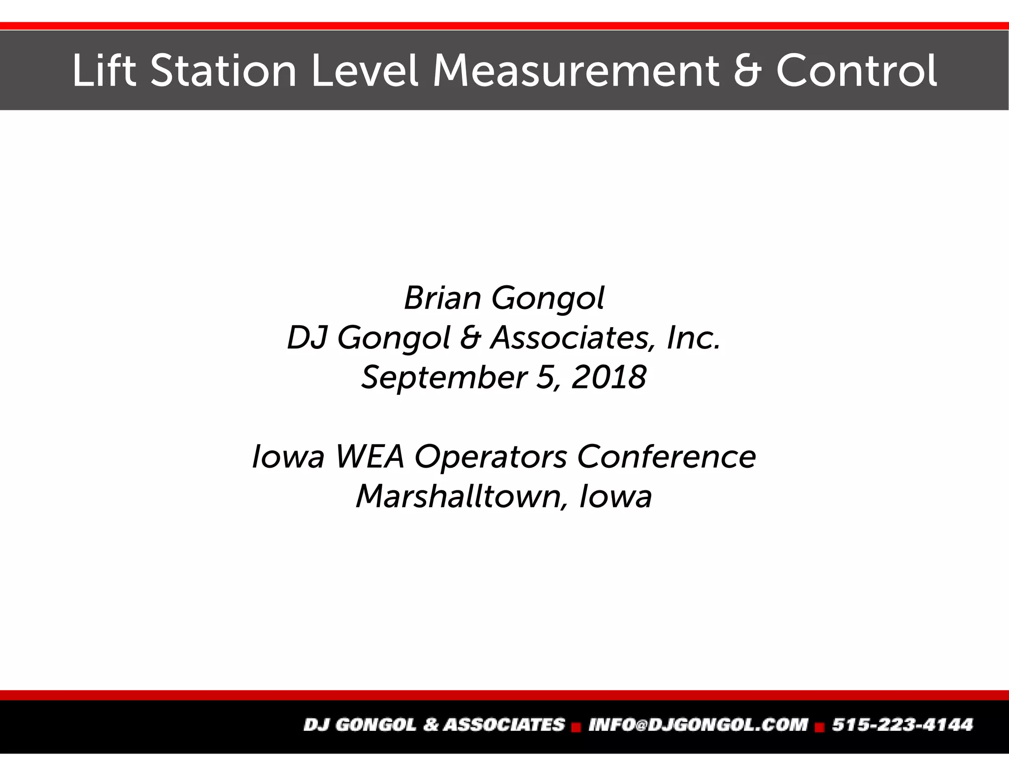 Lift station level measurement and control - v.19