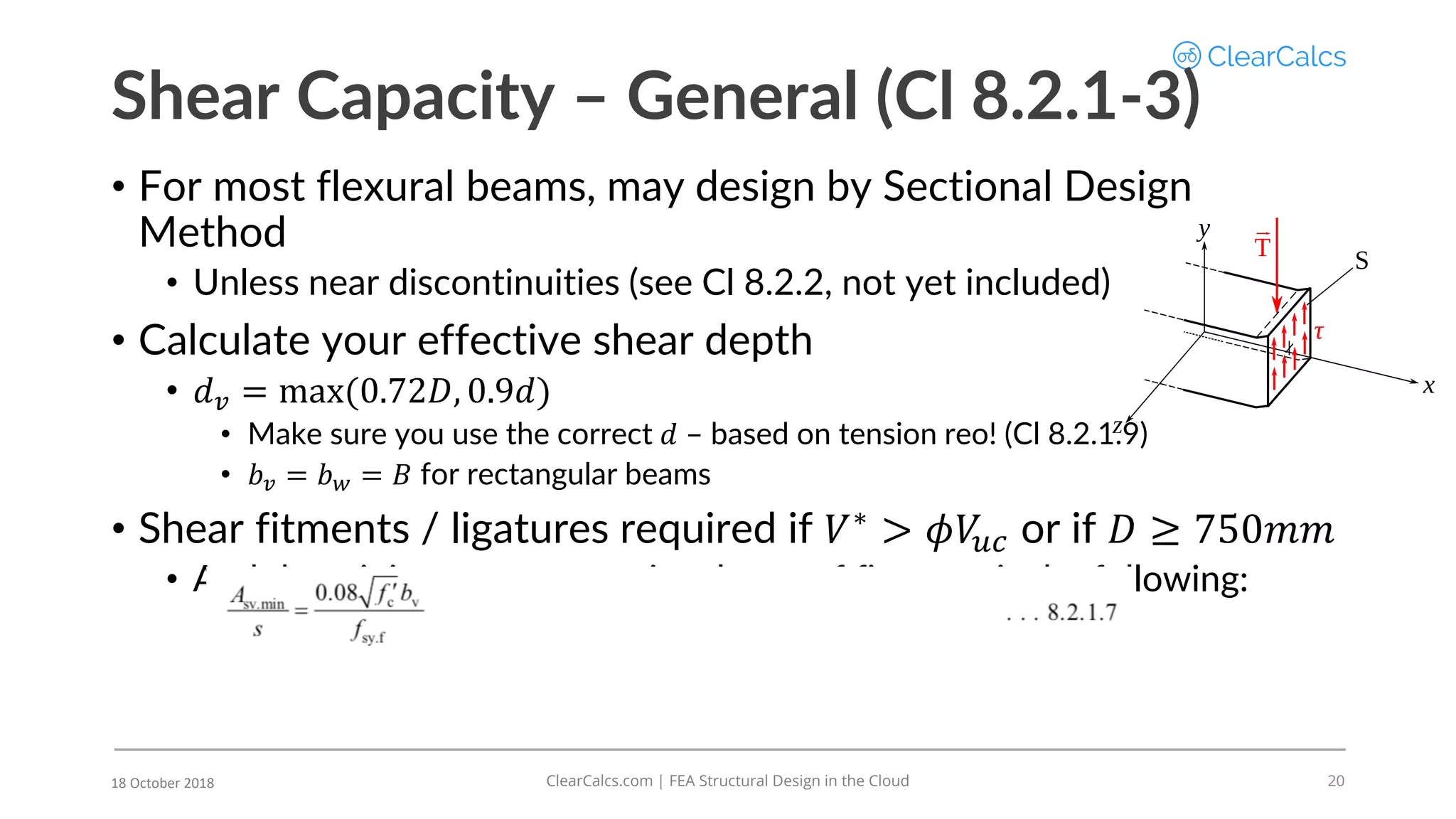 Designing a Concrete Beam Using the New AS3600:2018 - Webinar Slides ...