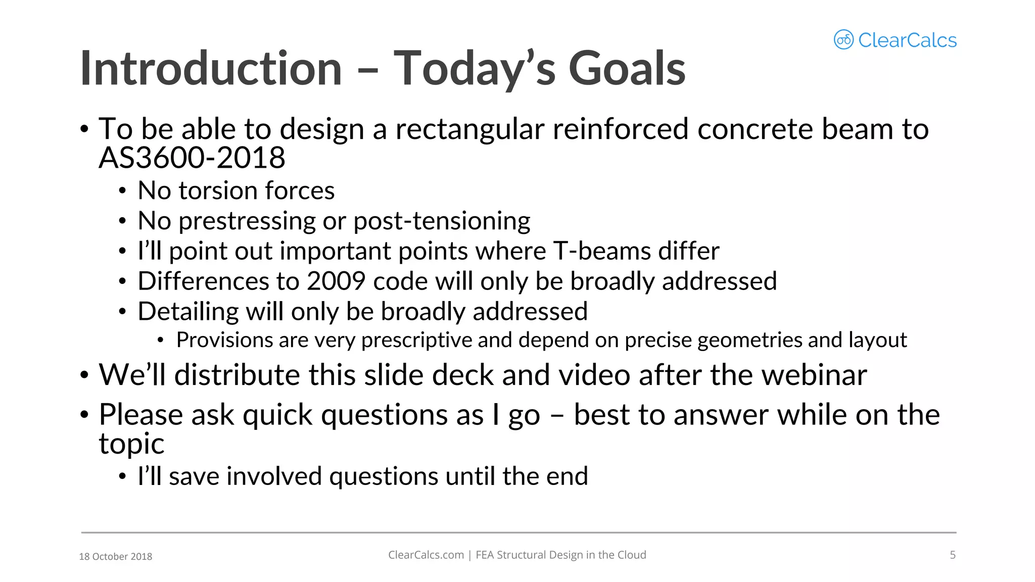 Designing a Concrete Beam Using the New AS3600:2018 - Webinar Slides ...