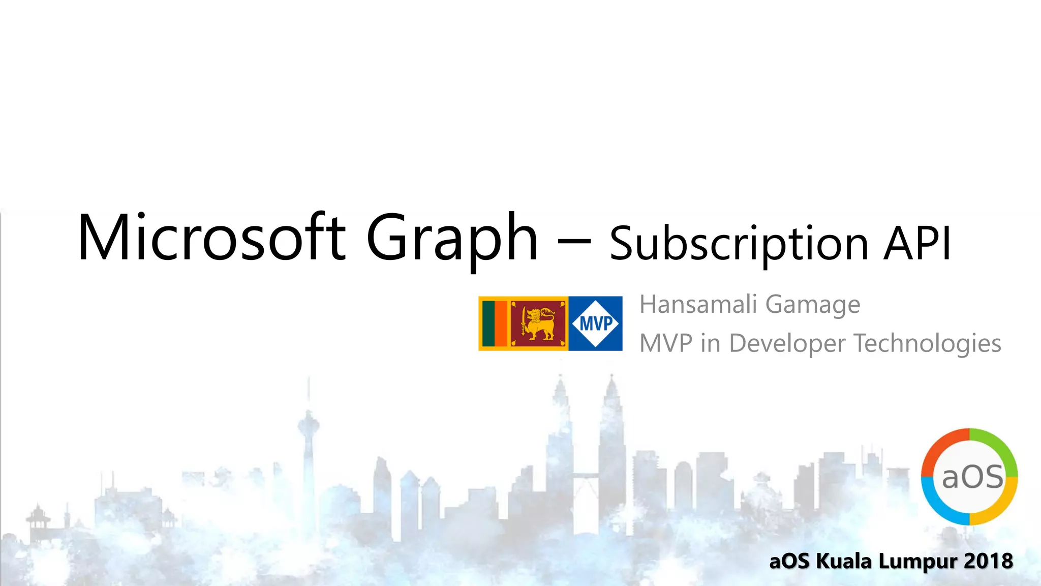 2018-10-23 7 C - Using Graph API to read outlook mail for accounting - Hansamali Gamage | PPT