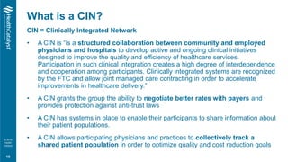 ACOs and CINs — Where Did They Start, How Have They Evolved, and Where ...