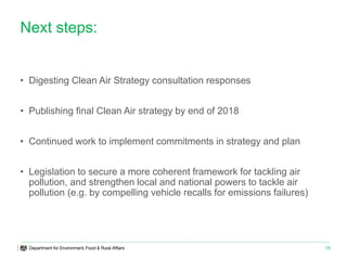 The new Clean Air Strategy and national policy context - Lee Davies ...