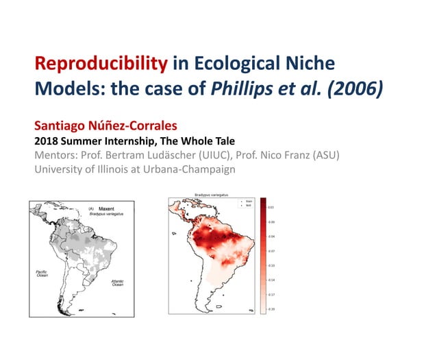 Dissecting Reproducibility: A case study with ecological niche models in the Whole Tale ...