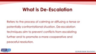 De-escalations De-escalations De-escalations | PPTX